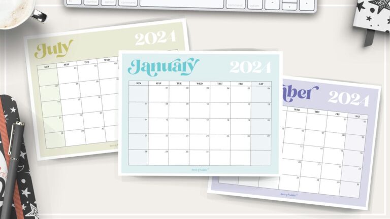 80+ Cute Calendars For 2024 - World of Printables