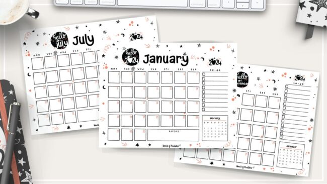 80+ Cute Calendars For 2024 - World of Printables