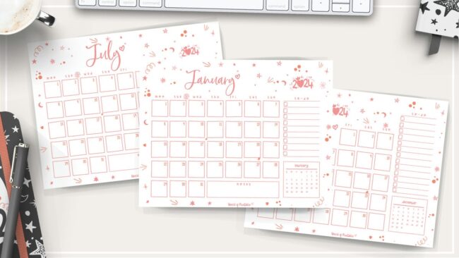 80+ Cute Calendars For 2024 - World of Printables