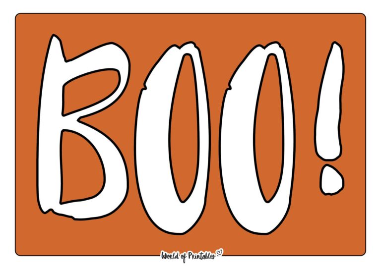 Boo Templates - World of Printables