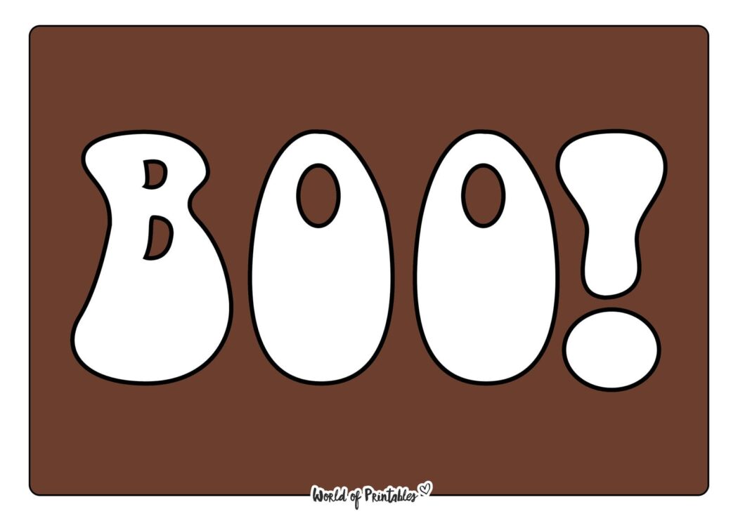 Boo Templates - World of Printables