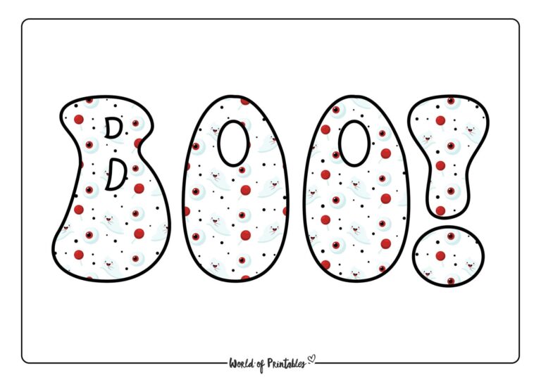 Boo Templates - World of Printables