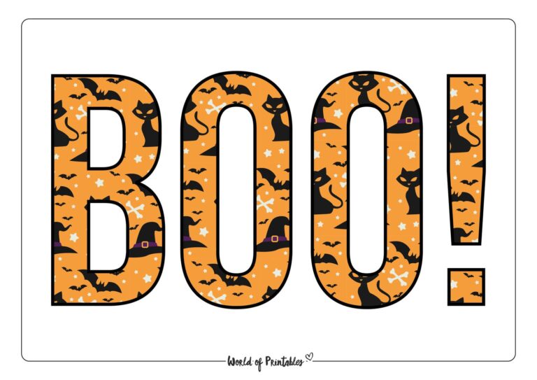 Boo Templates - World of Printables