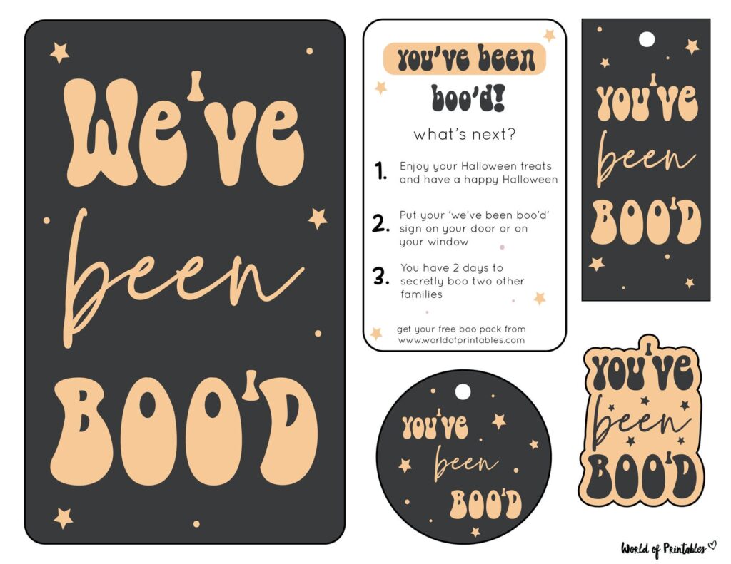 'You've Been Boo'd' Templates - World of Printables
