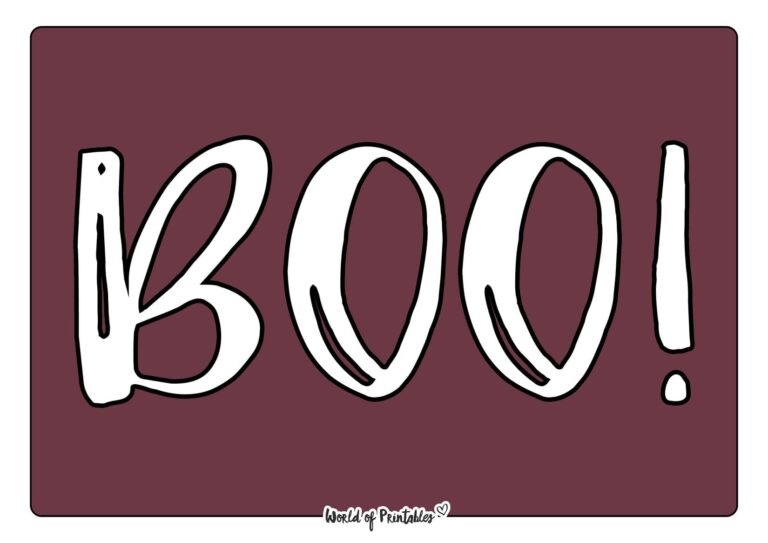 Boo Templates - World of Printables