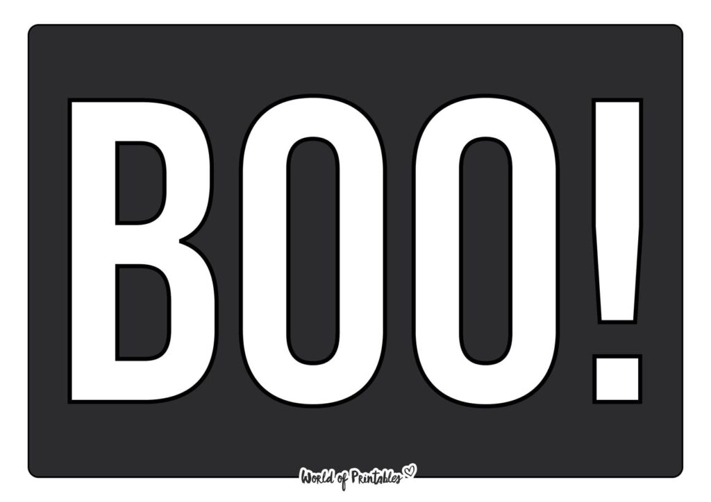 Boo Templates - World of Printables