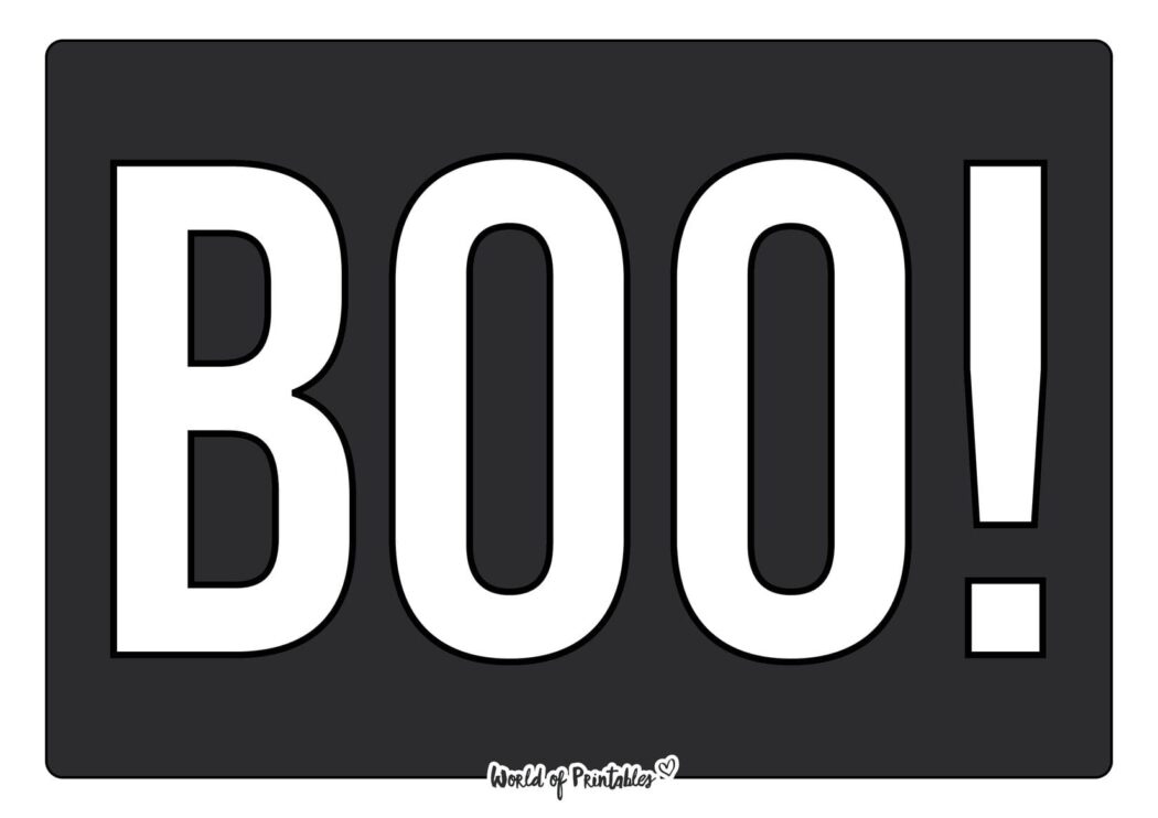 Boo Templates - World of Printables