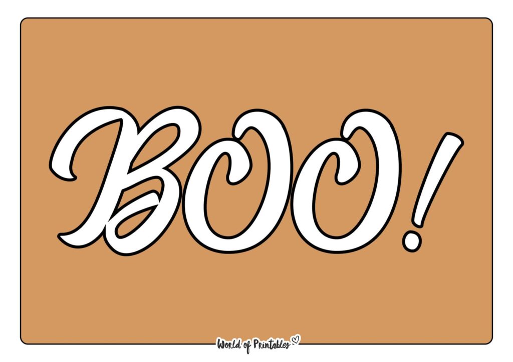 Boo Templates - World of Printables