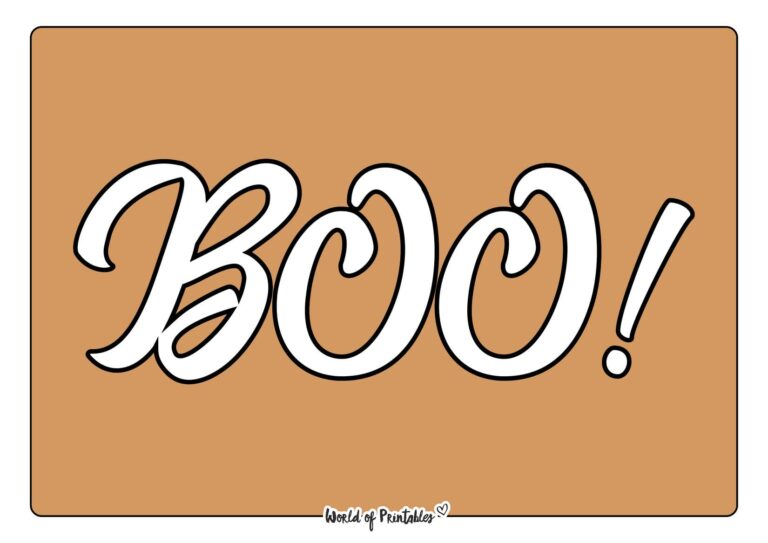 Boo Templates - World of Printables