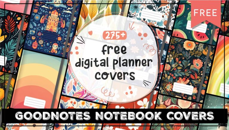 Goodnotes Notebook Covers | 250 Free Planner Covers - World of Printables
