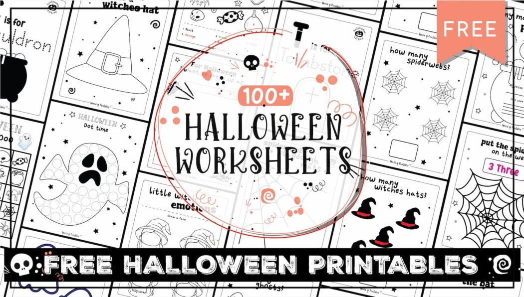 100+ Free Printable Halloween Worksheets - World of Printables