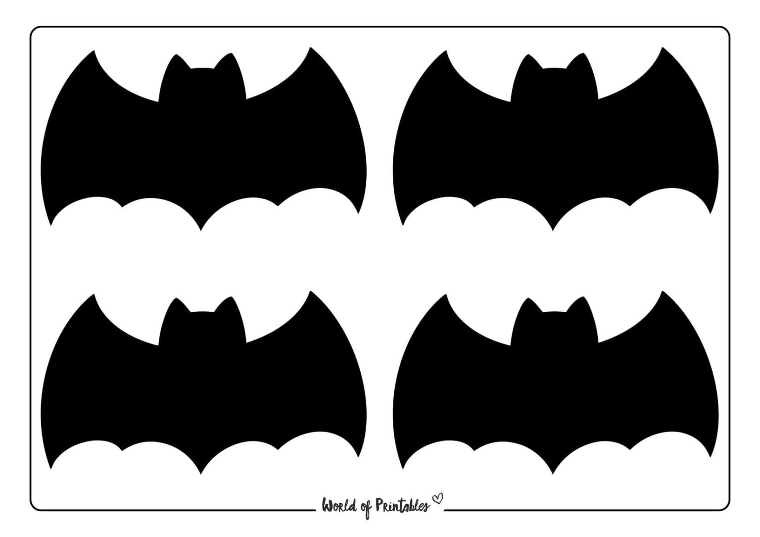 Bat Templates - World of Printables