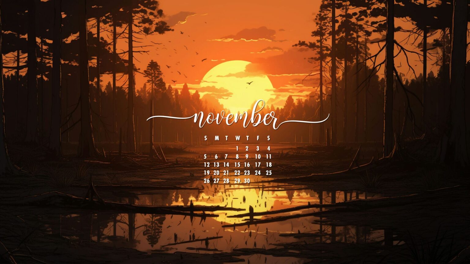 November Calendar Wallpaper | 80 Best Desktop & Phone Backgrounds