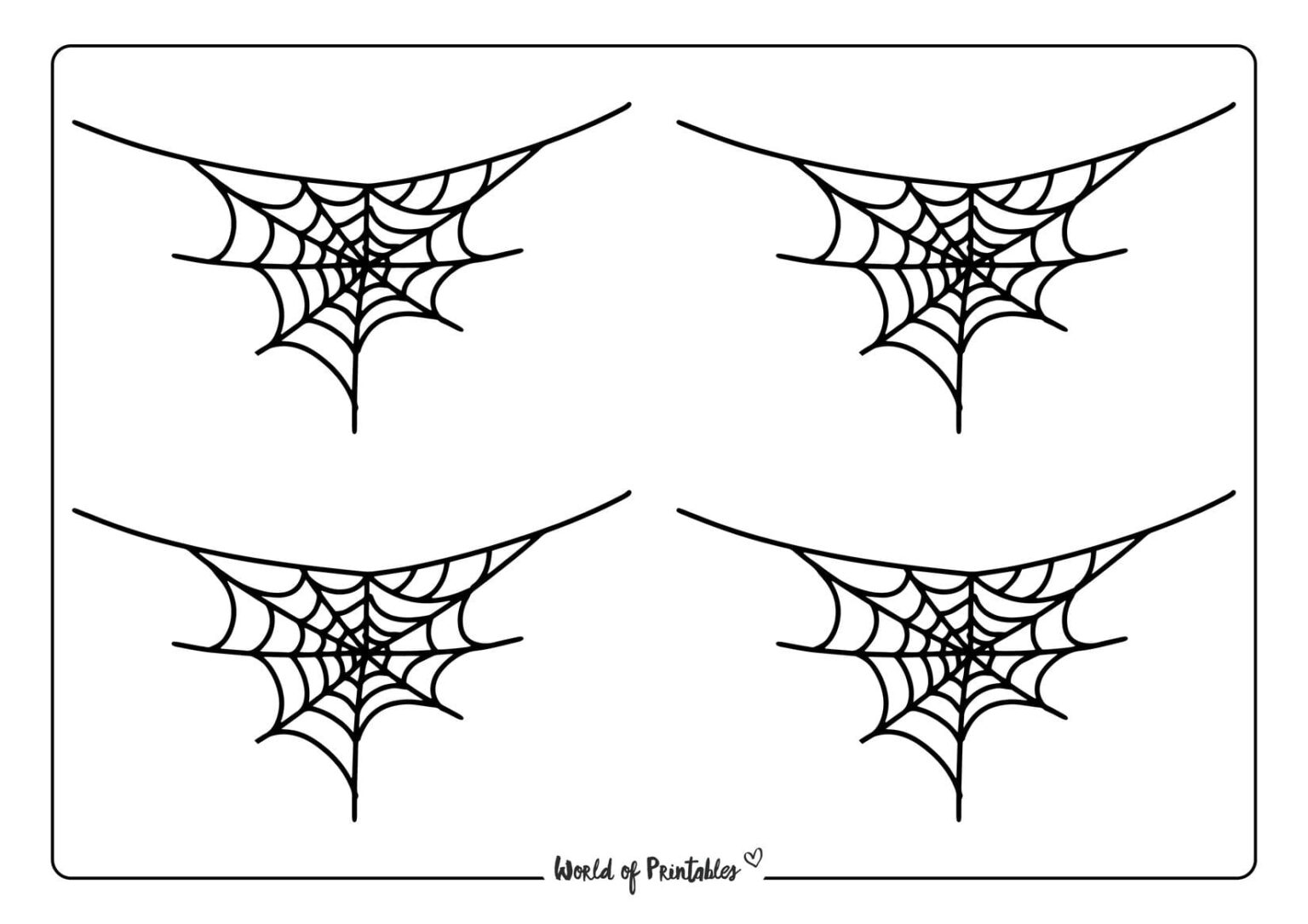 Spiderweb Printables - World of Printables