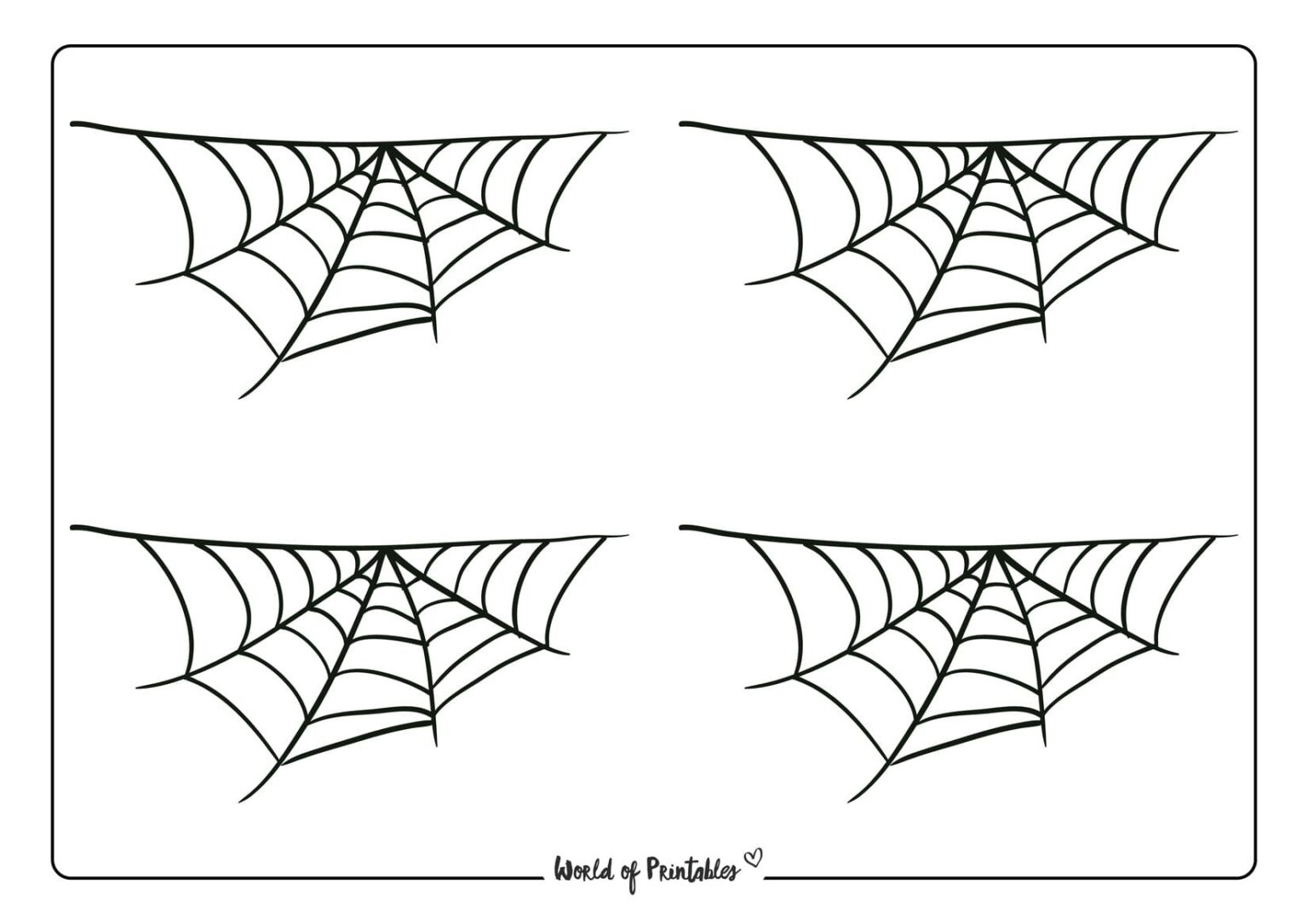 Spiderweb Printables - World of Printables