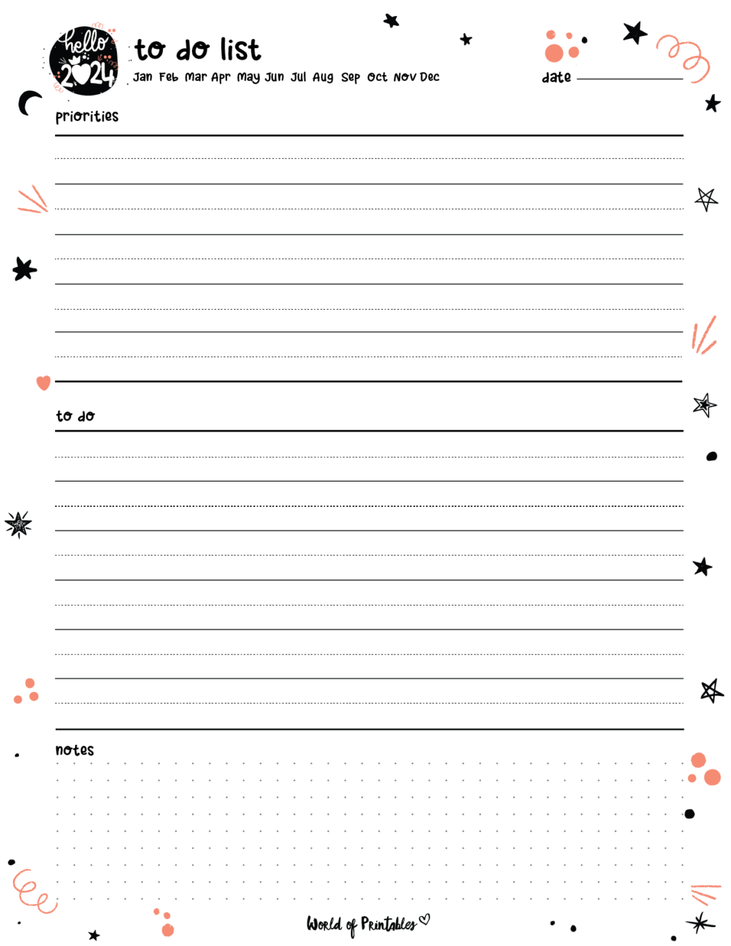108 Cute Planner Pages To Print For Free - World of Printables