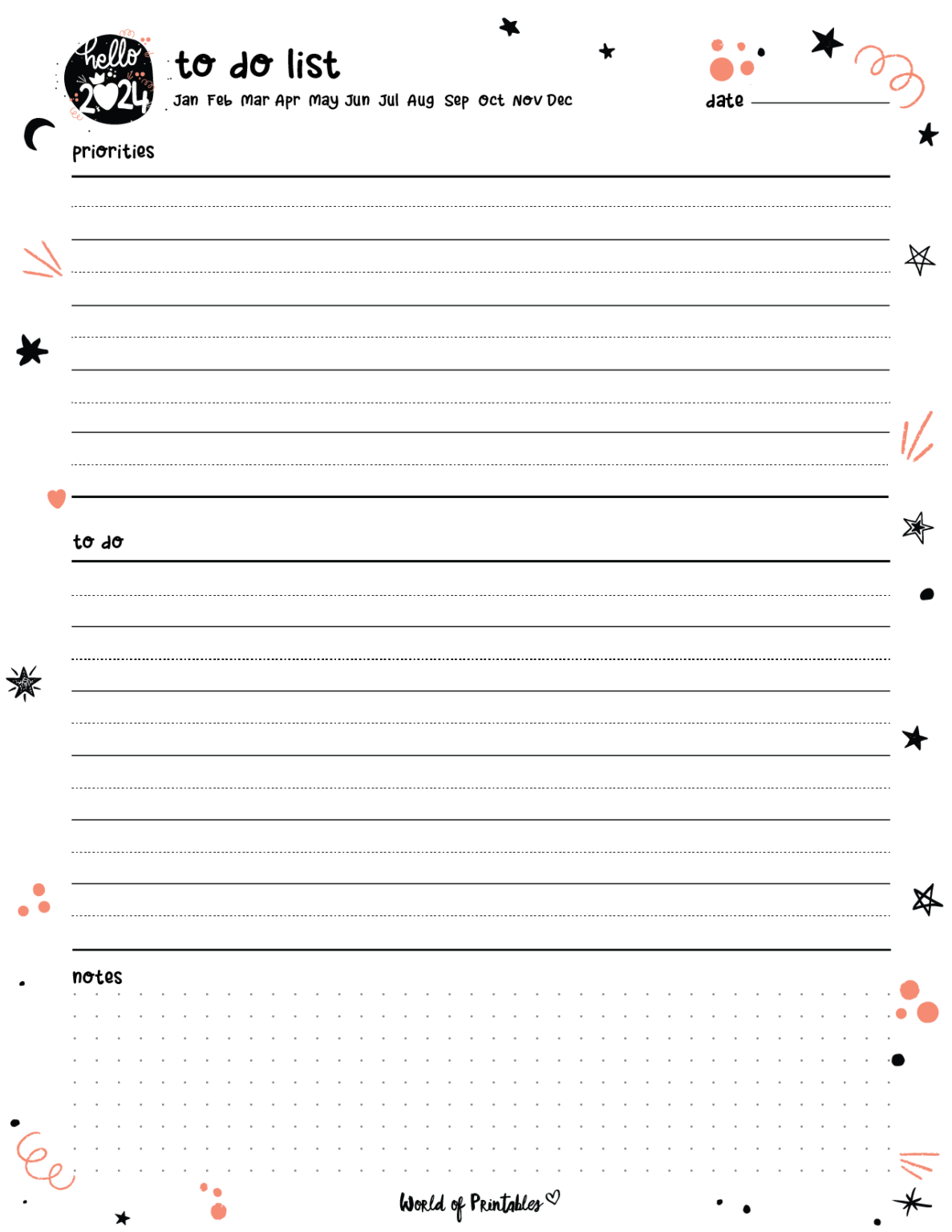 108 Cute Planner Pages To Print For Free - World of Printables