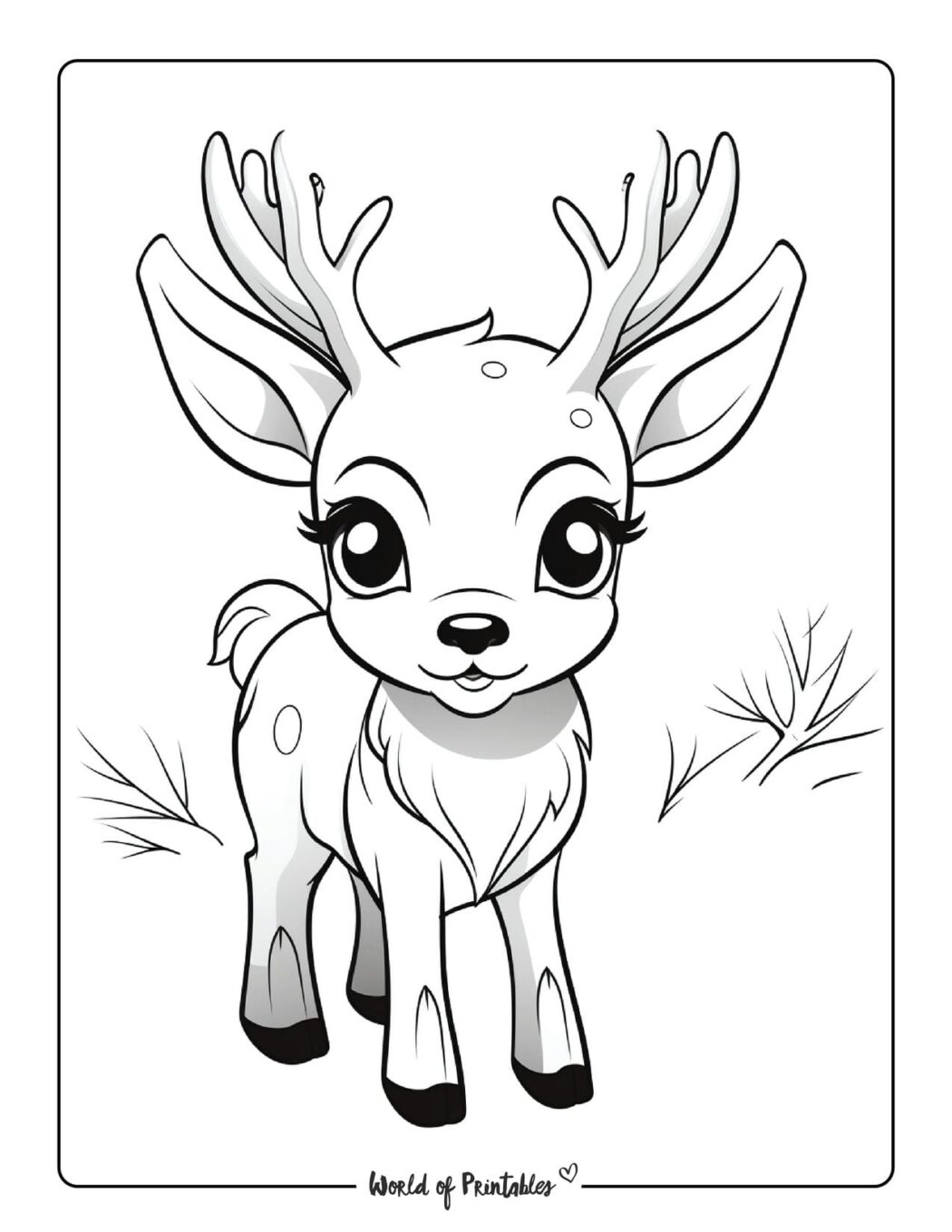 Reindeer Coloring Pages - World of Printables