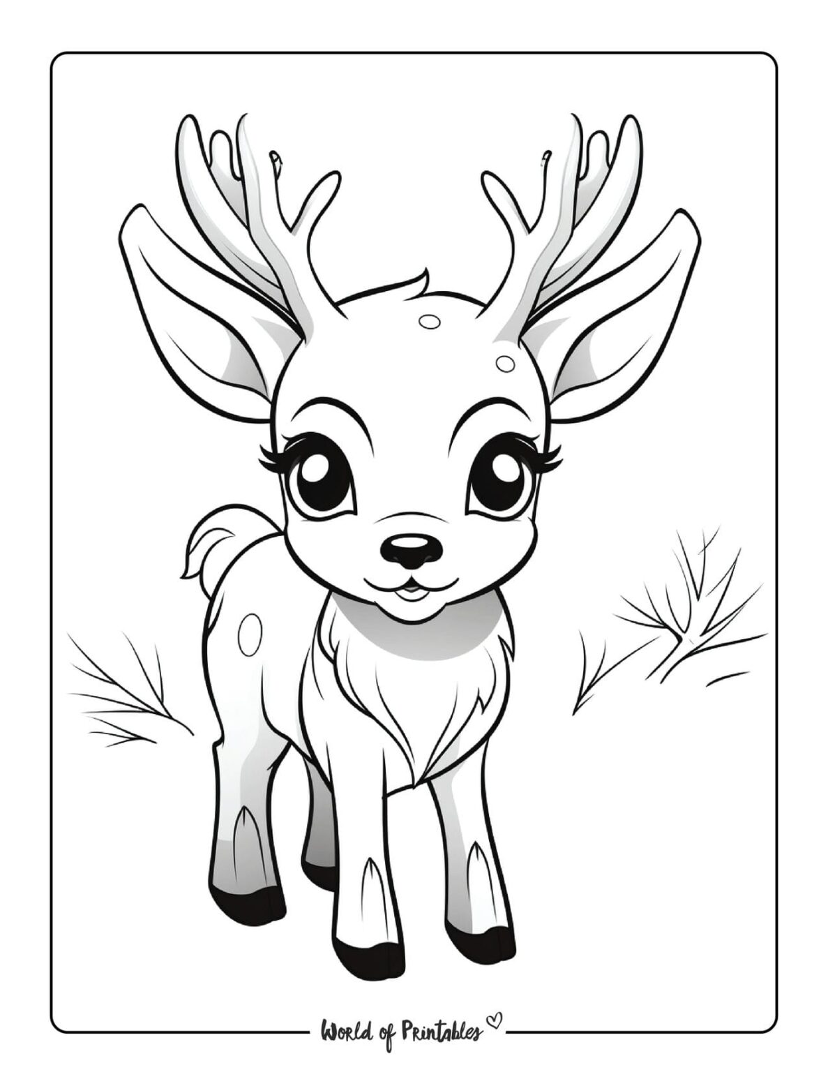 Reindeer Coloring Pages - World of Printables