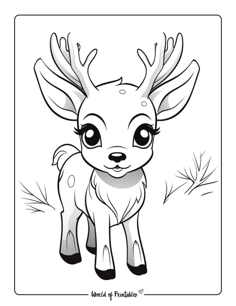 Reindeer Coloring Pages - World of Printables