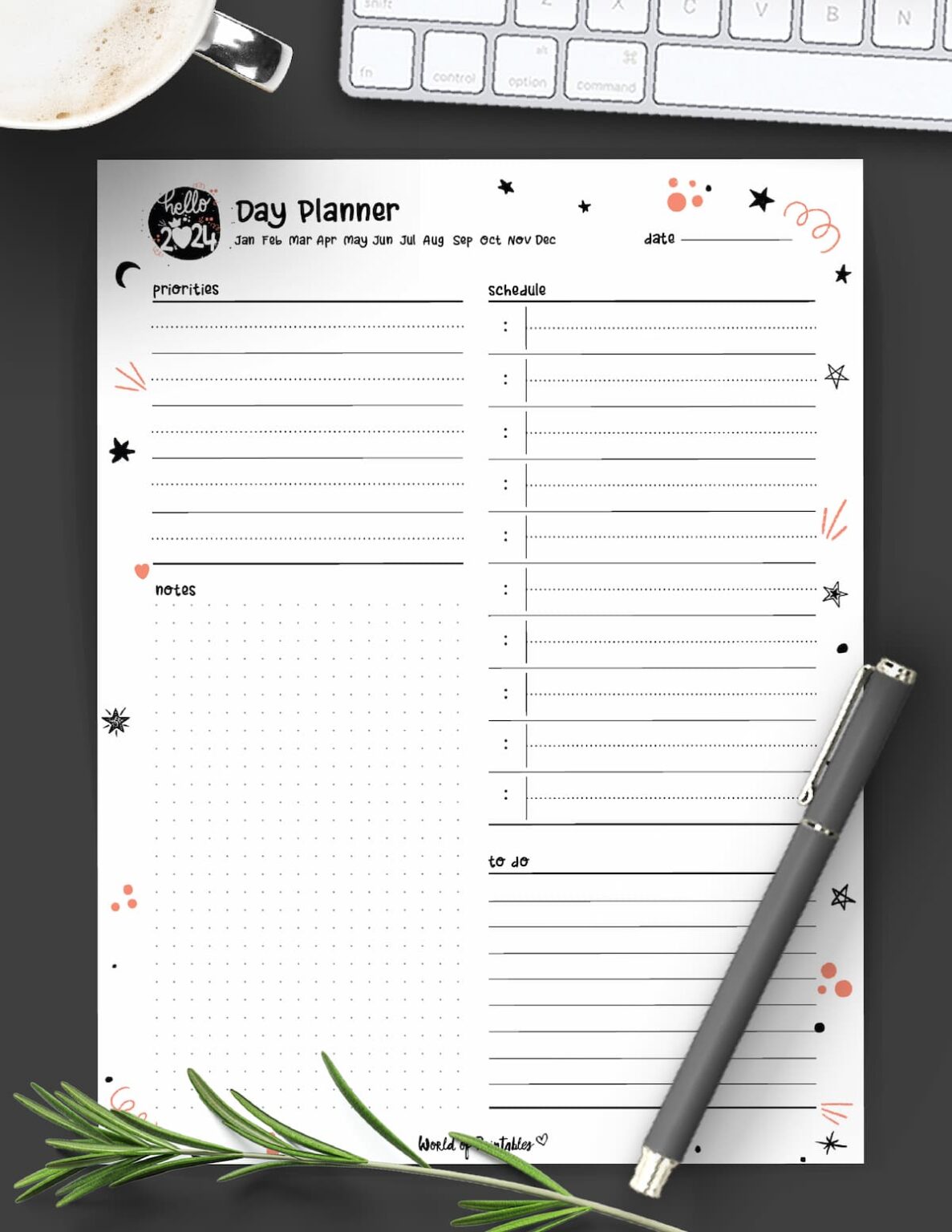 108 Cute Planner Pages To Print For Free - World of Printables