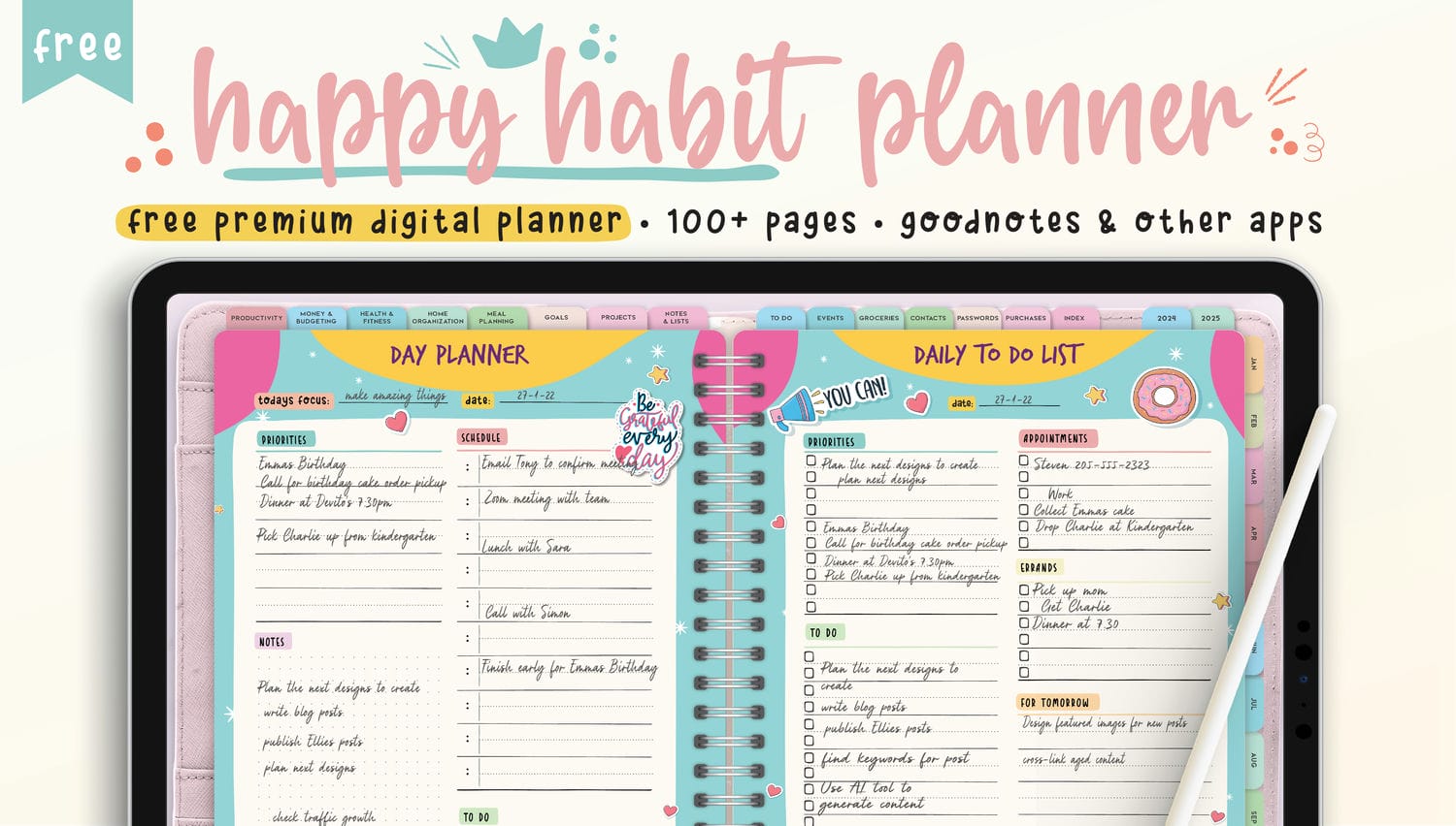 Free Digital Bullet Journal - Hyperlinked, Reusable, and Easy to Use ...