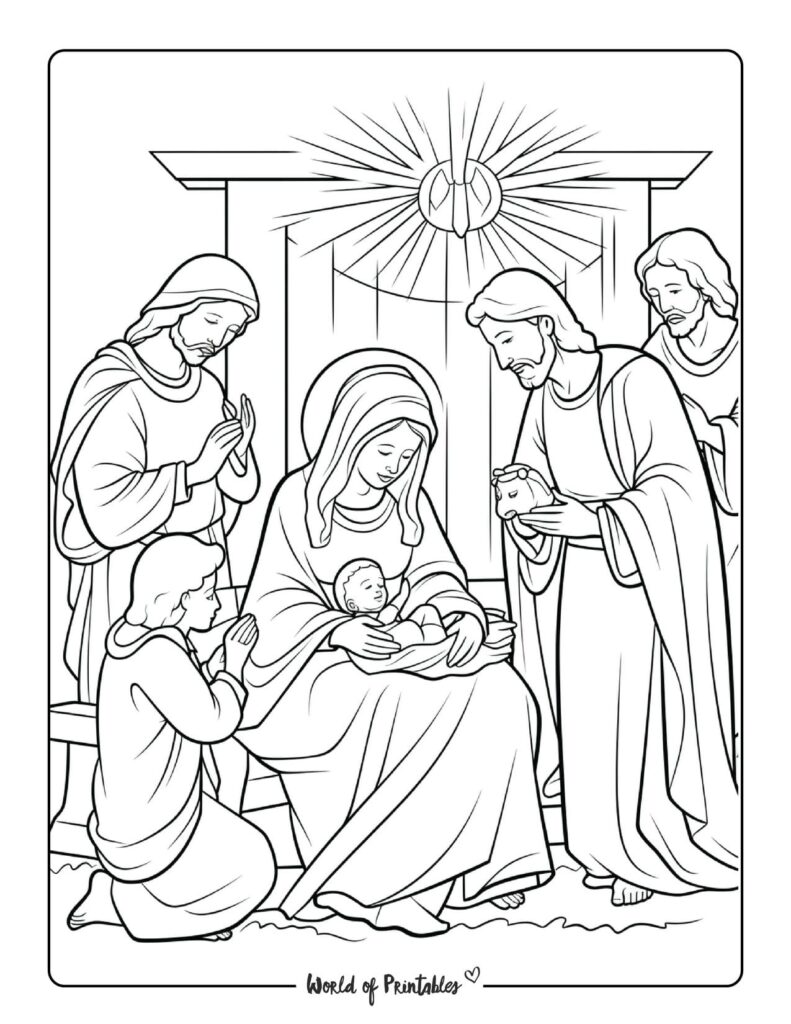 Nativity Coloring Pages - World of Printables