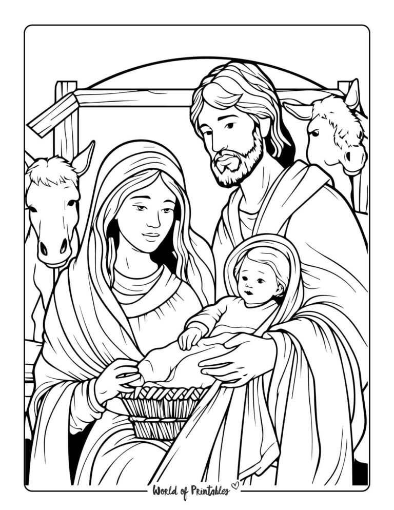 Nativity Coloring Pages - World of Printables