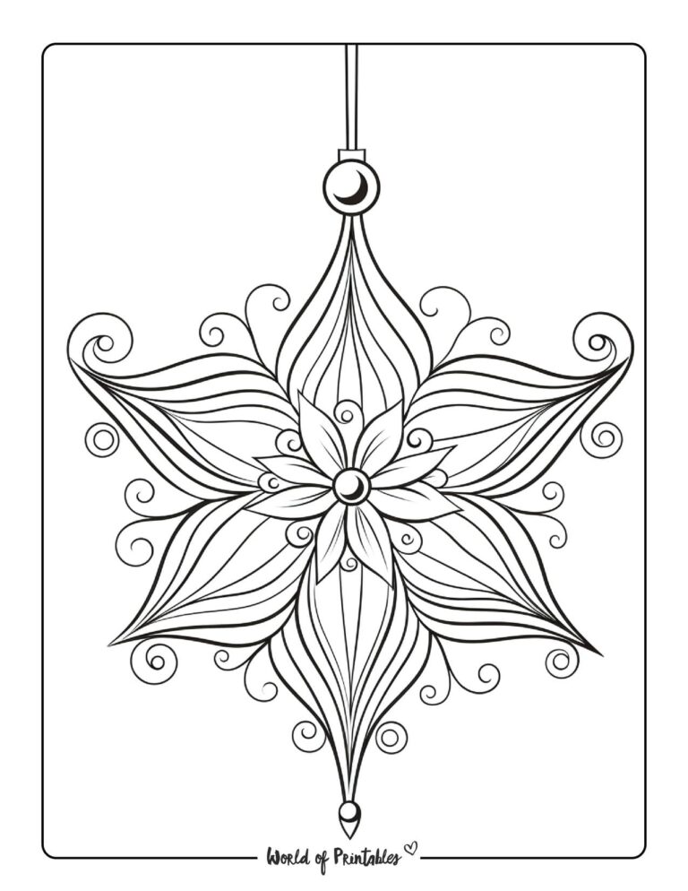 Ornament Coloring Pages - World of Printables