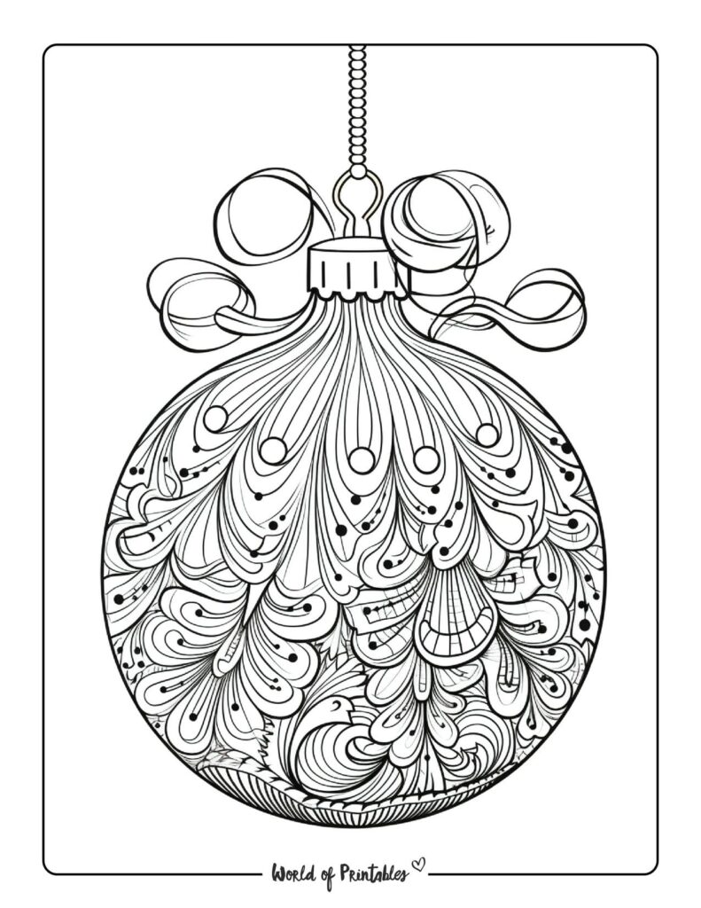 Ornament Coloring Pages - World of Printables