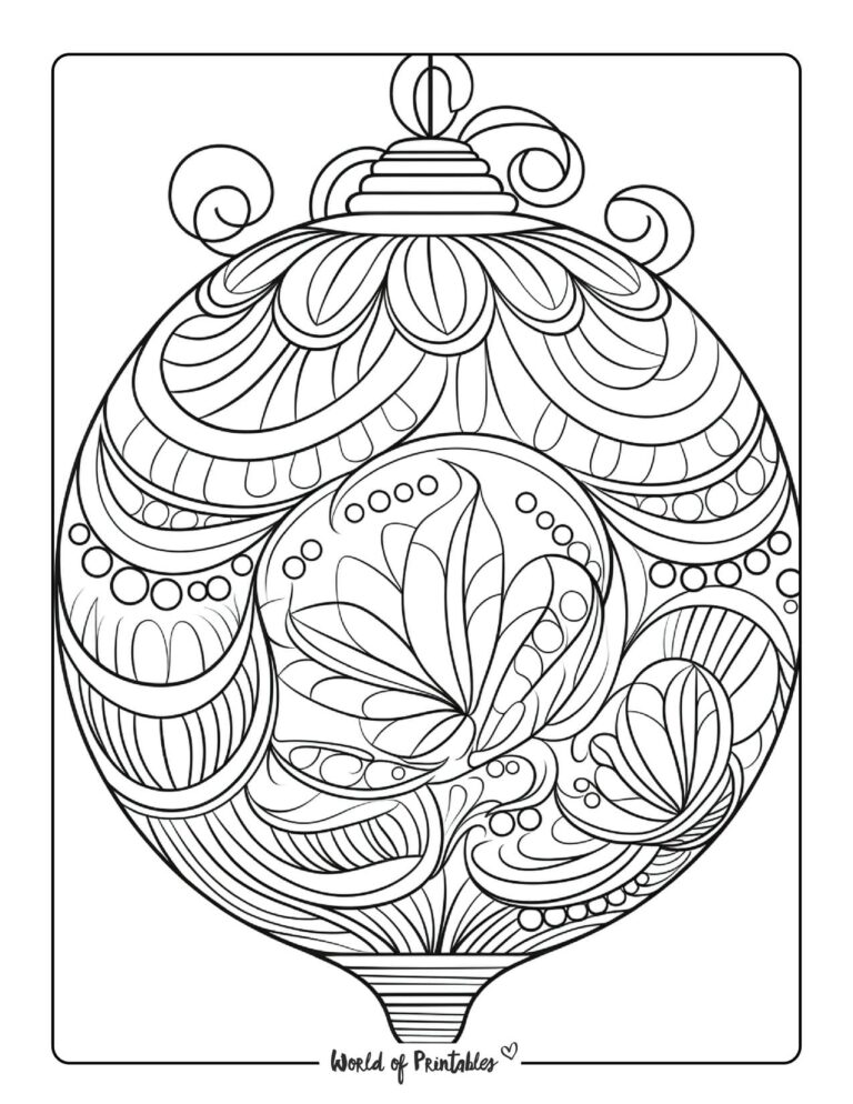 Ornament Coloring Pages - World of Printables