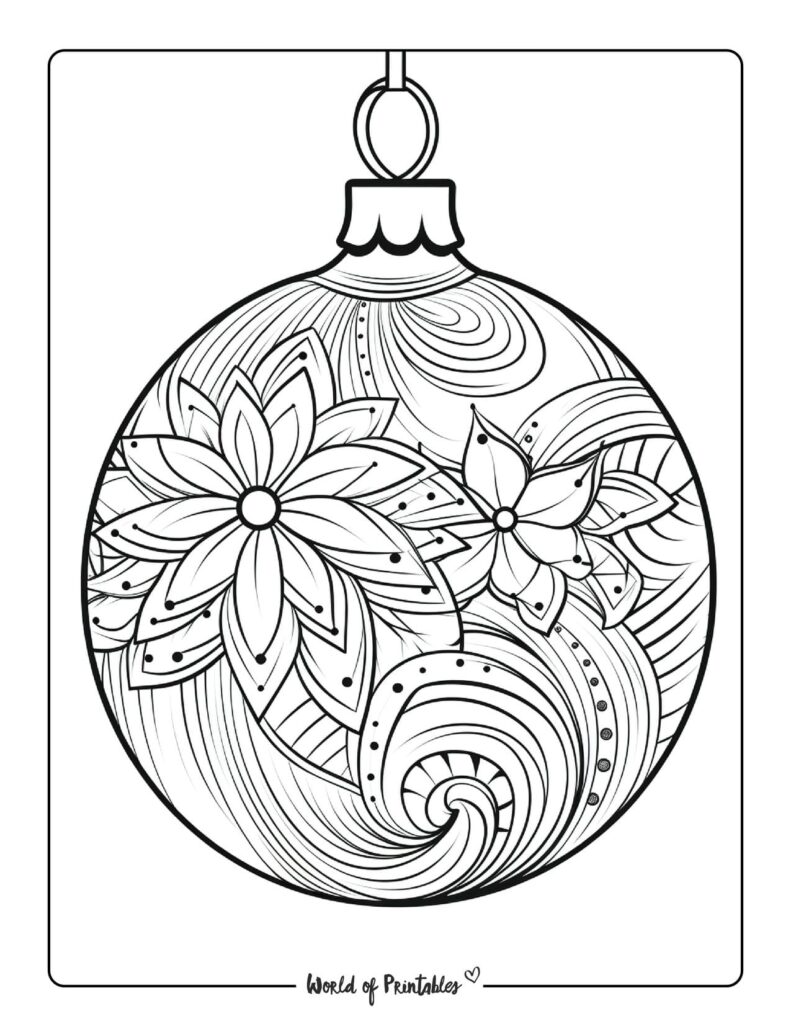 Ornament Coloring Pages - World of Printables