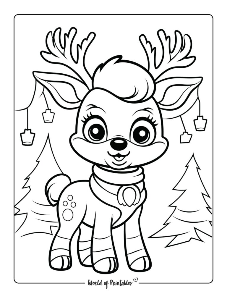 Reindeer Coloring Pages - World of Printables