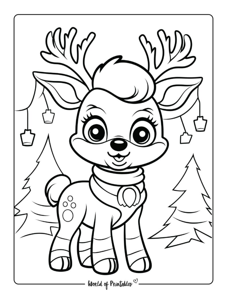 Reindeer Coloring Pages - World of Printables