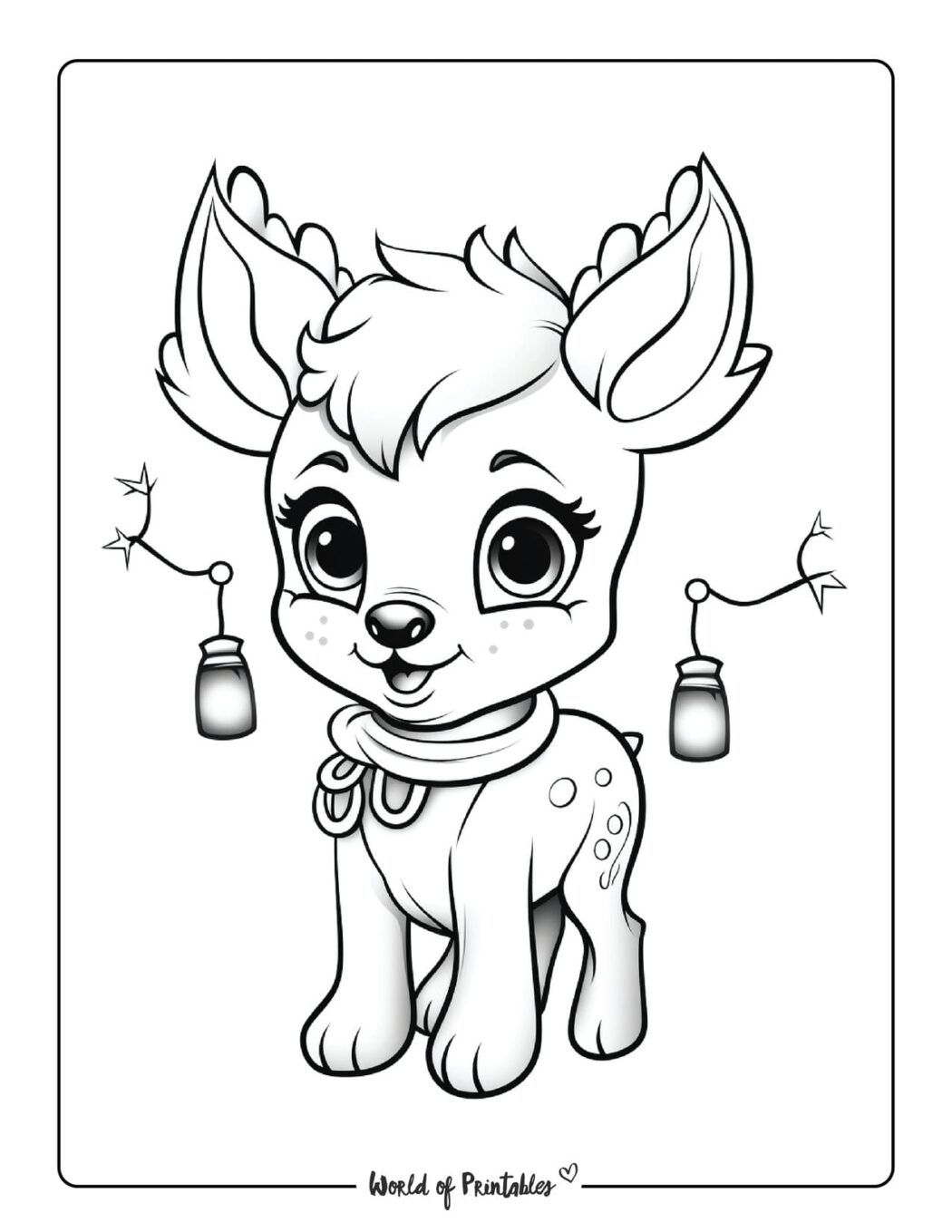 Reindeer Coloring Pages - World of Printables