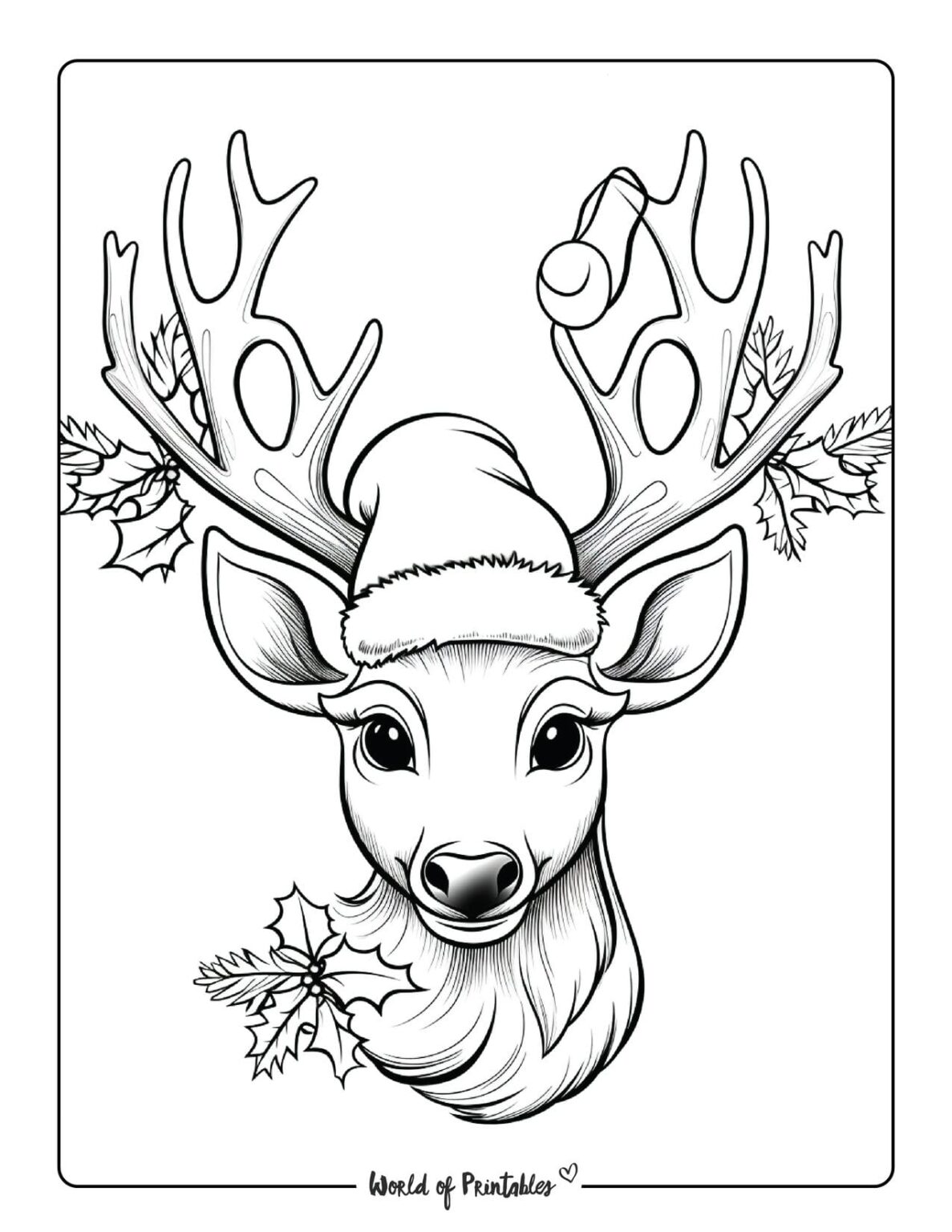 Reindeer Coloring Pages - World of Printables