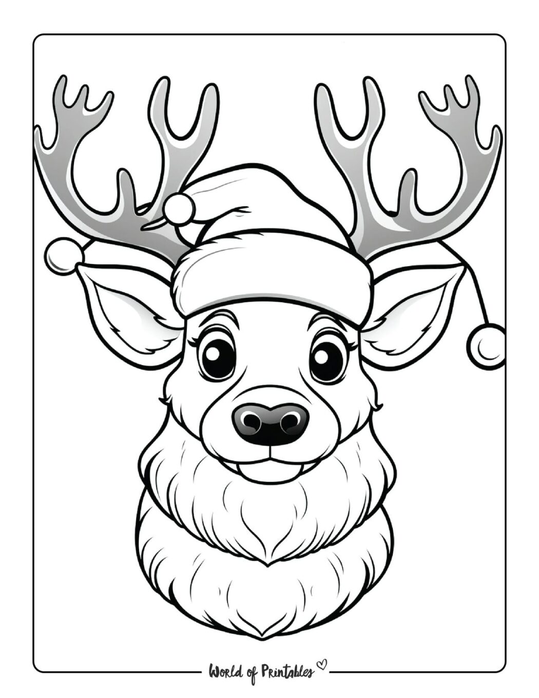 Reindeer Coloring Pages - World of Printables