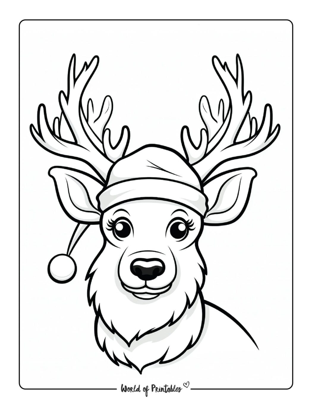 Reindeer Coloring Pages - World of Printables
