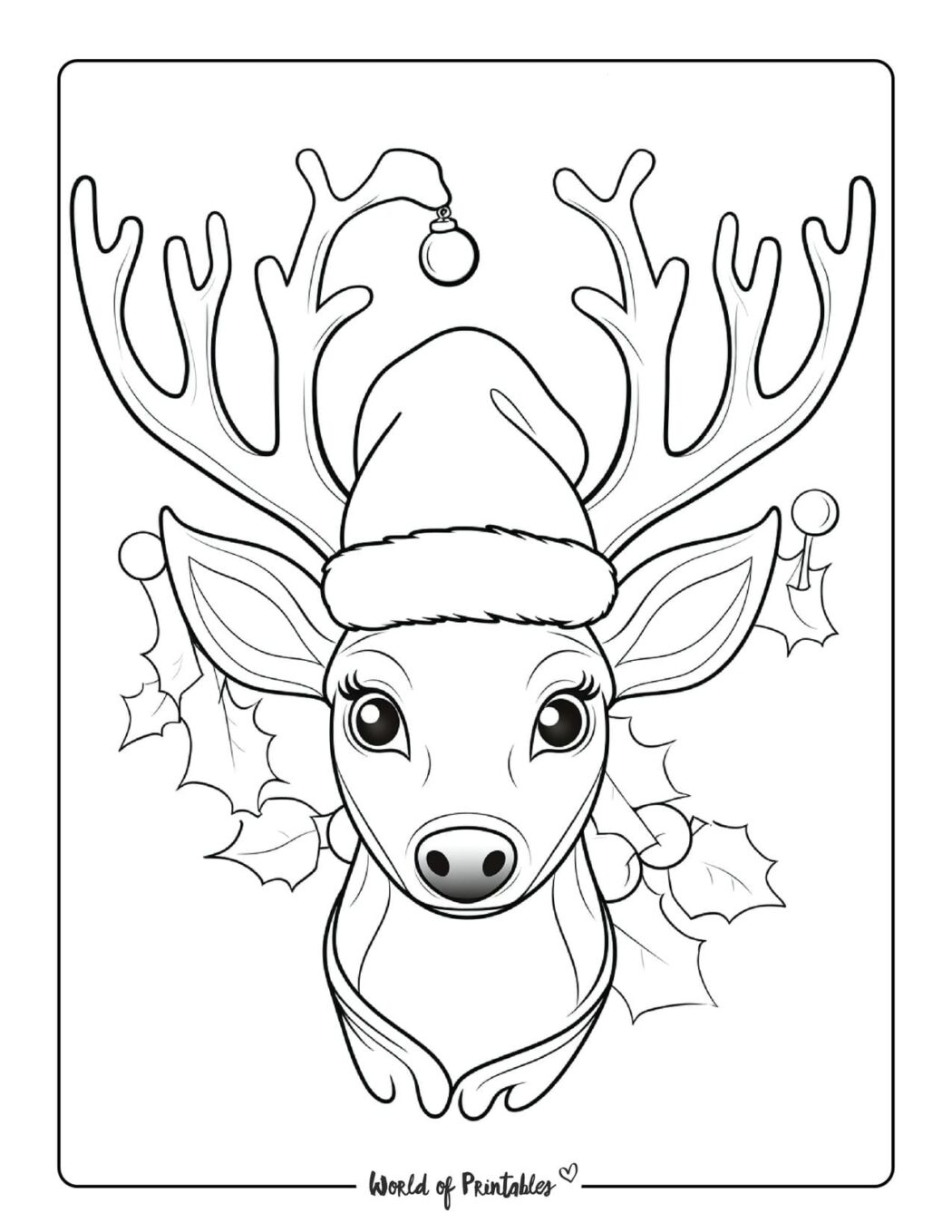 Reindeer Coloring Pages - World of Printables