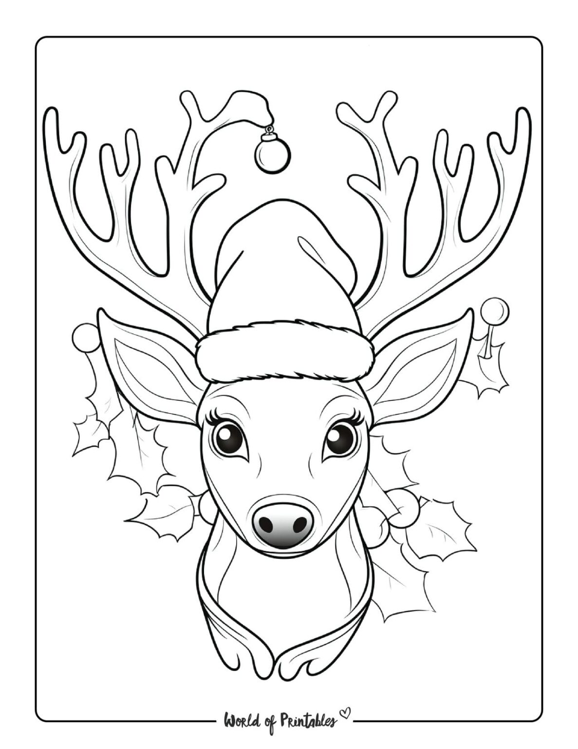 Reindeer Coloring Pages - World of Printables