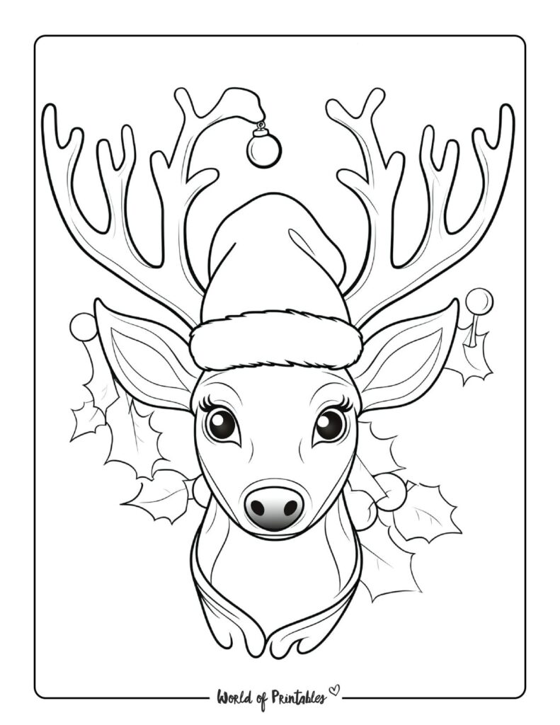 Reindeer Coloring Pages - World of Printables
