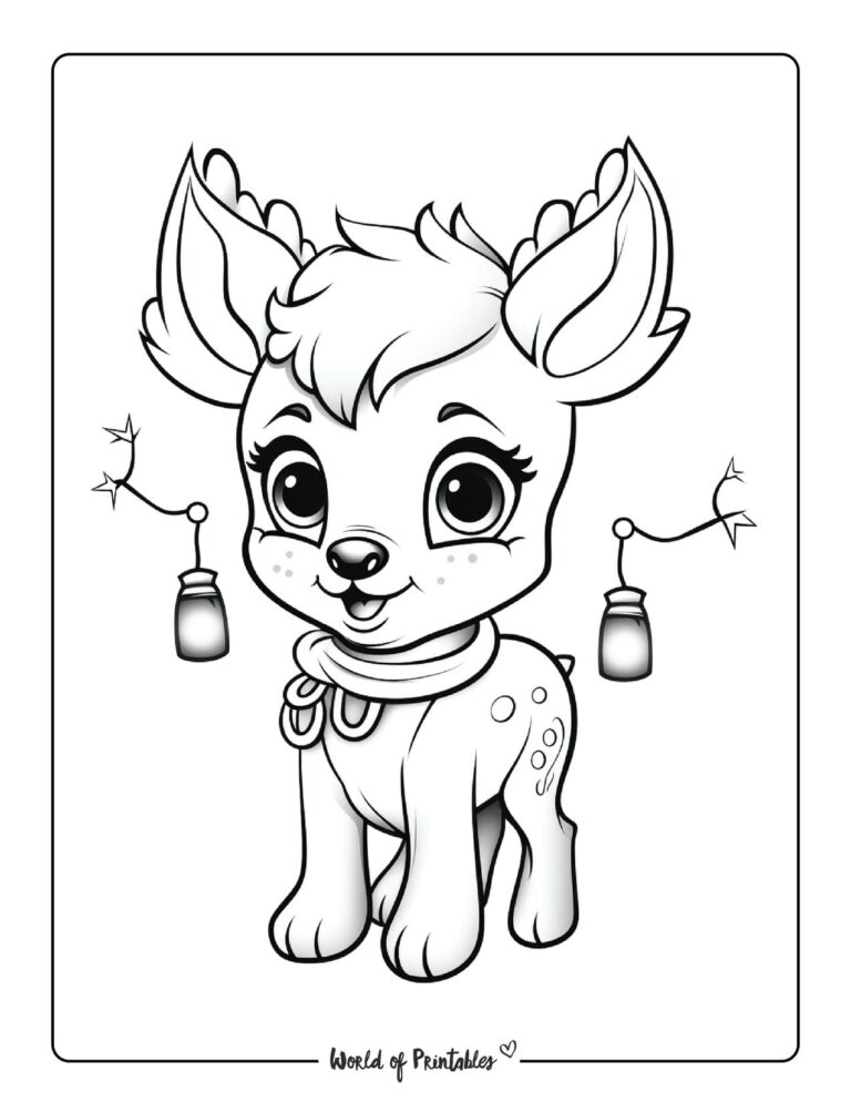 Reindeer Coloring Pages - World of Printables