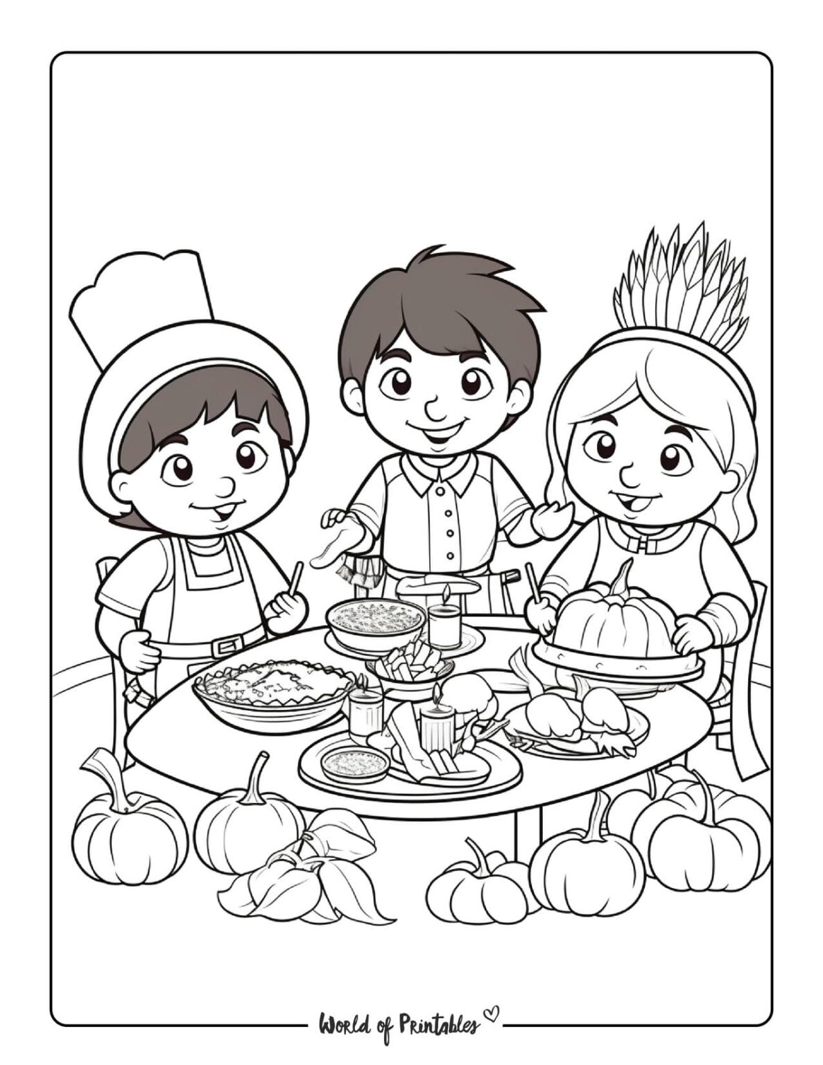 150 Best Free Thanksgiving Coloring Pages - World of Printables