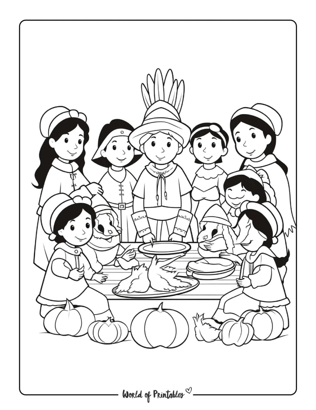 150 Best Free Thanksgiving Coloring Pages - World of Printables
