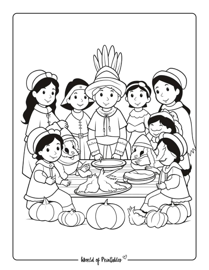 150 Best Free Thanksgiving Coloring Pages - World of Printables