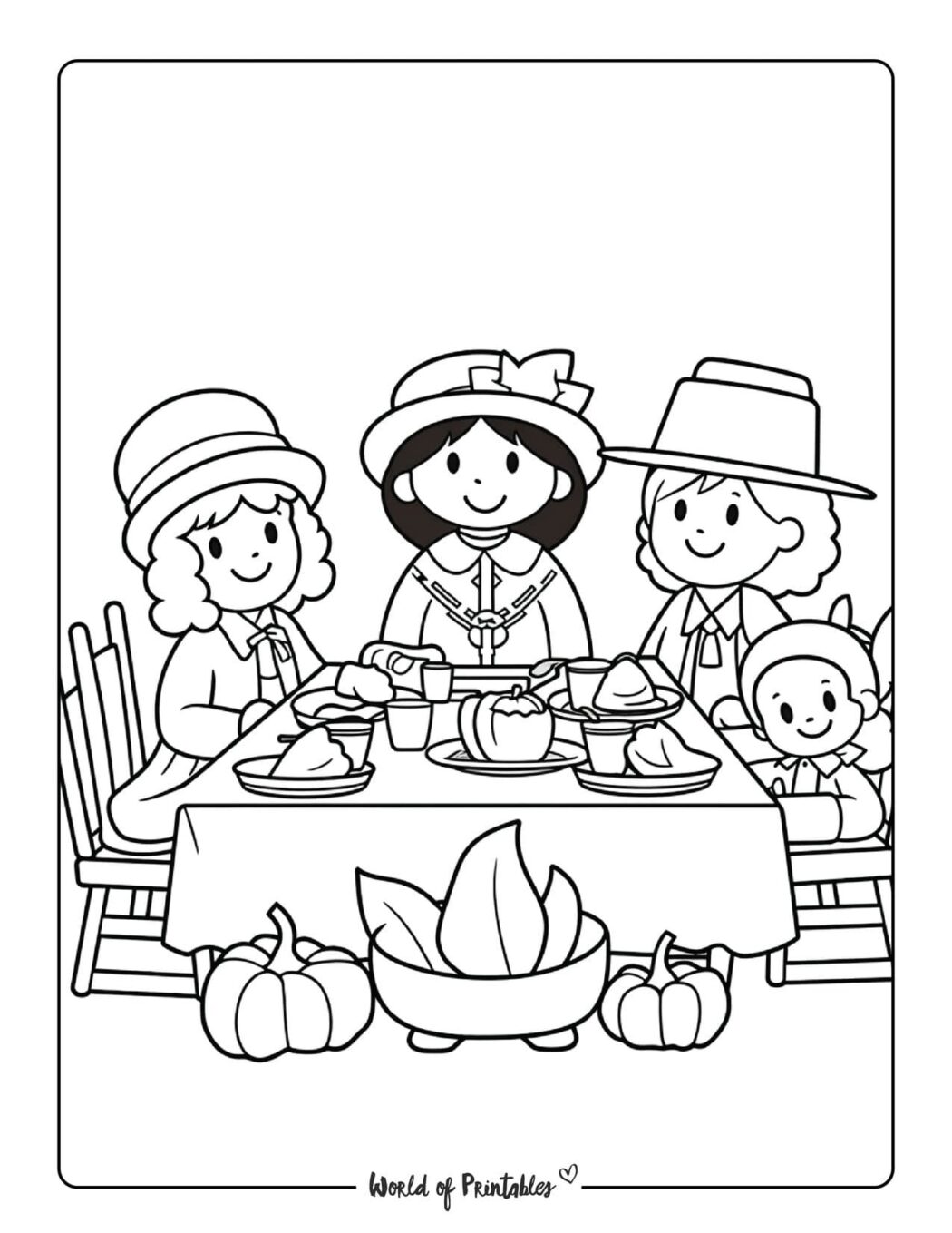 150 Best Free Thanksgiving Coloring Pages - World of Printables