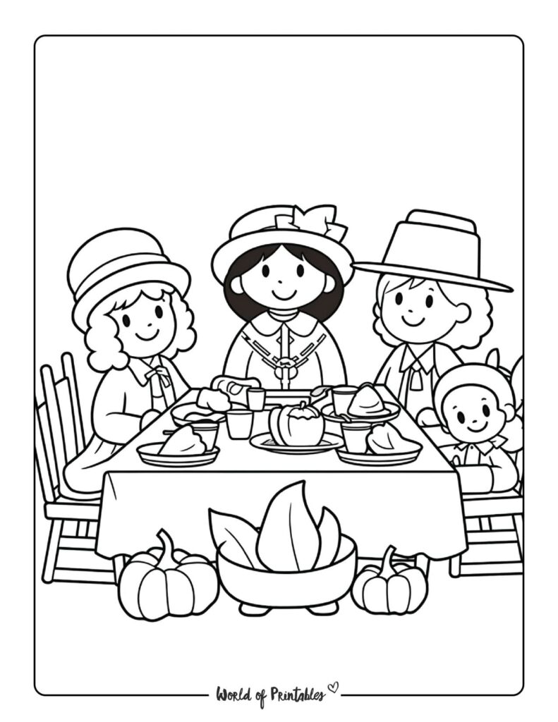150 Best Free Thanksgiving Coloring Pages - World of Printables