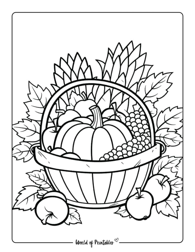 150 Best Free Thanksgiving Coloring Pages - World of Printables