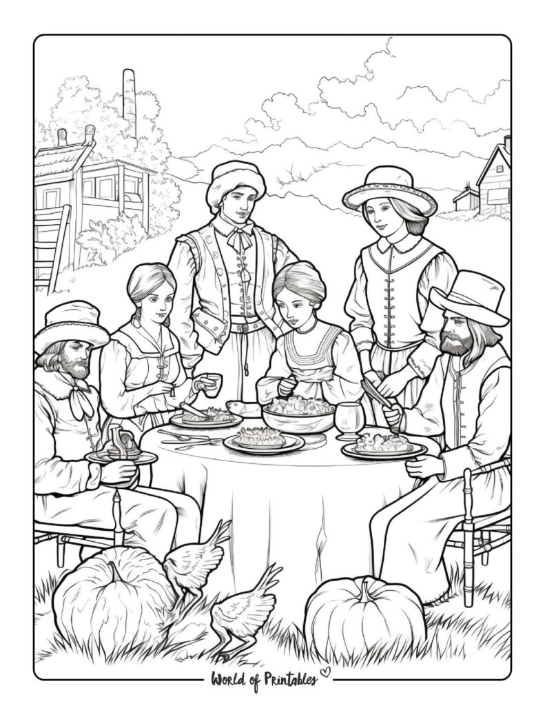 150 Best Free Thanksgiving Coloring Pages - World of Printables