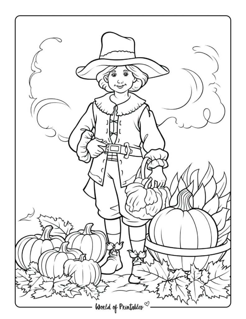 150 Best Free Thanksgiving Coloring Pages - World of Printables